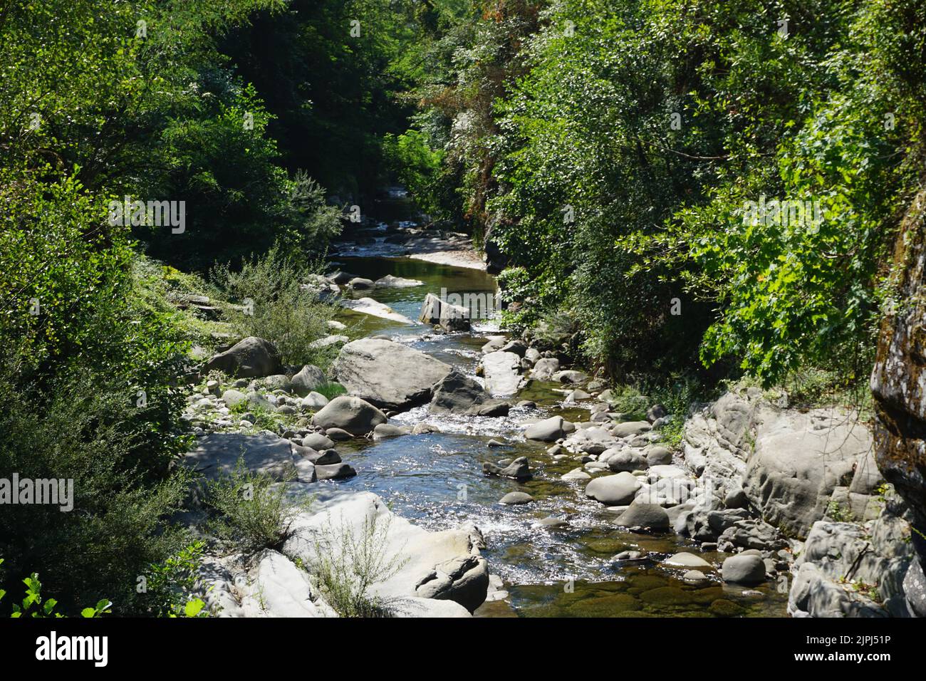 Bagnone River, which crosses the city of the same name, one of the most ...