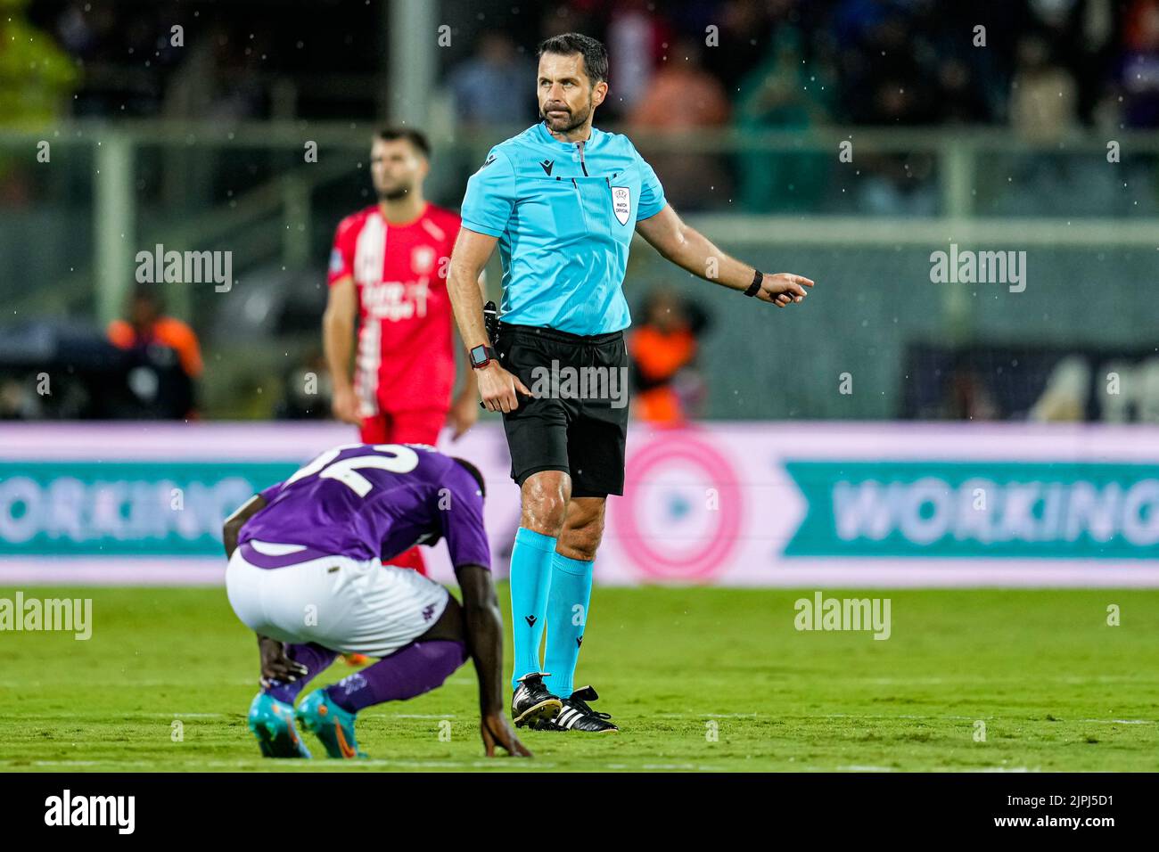 FLORENCE, ITALY - AUGUST 18: referee Daniel Stefanski during the UEFA ...