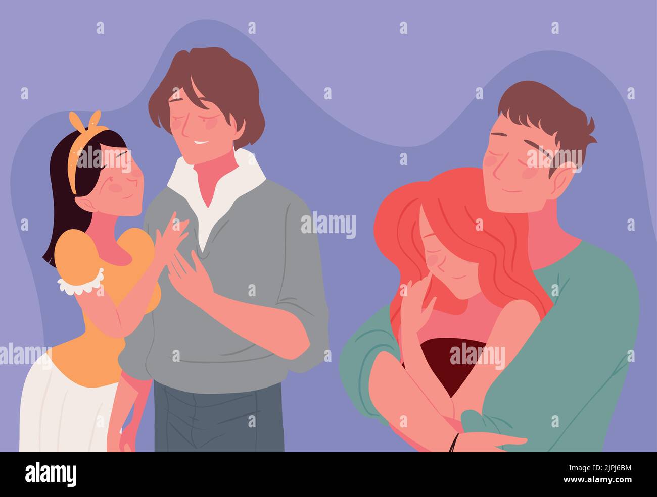 couples hugging characters Stock Vector Image & Art - Alamy