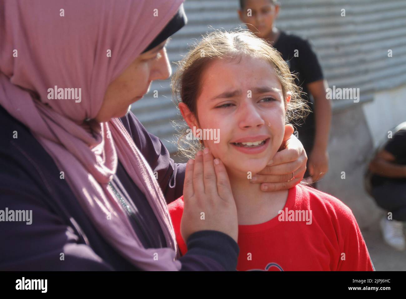 Nablus Palestine 18th Aug 2022 Relatives Of 18 Year Old Palestinian