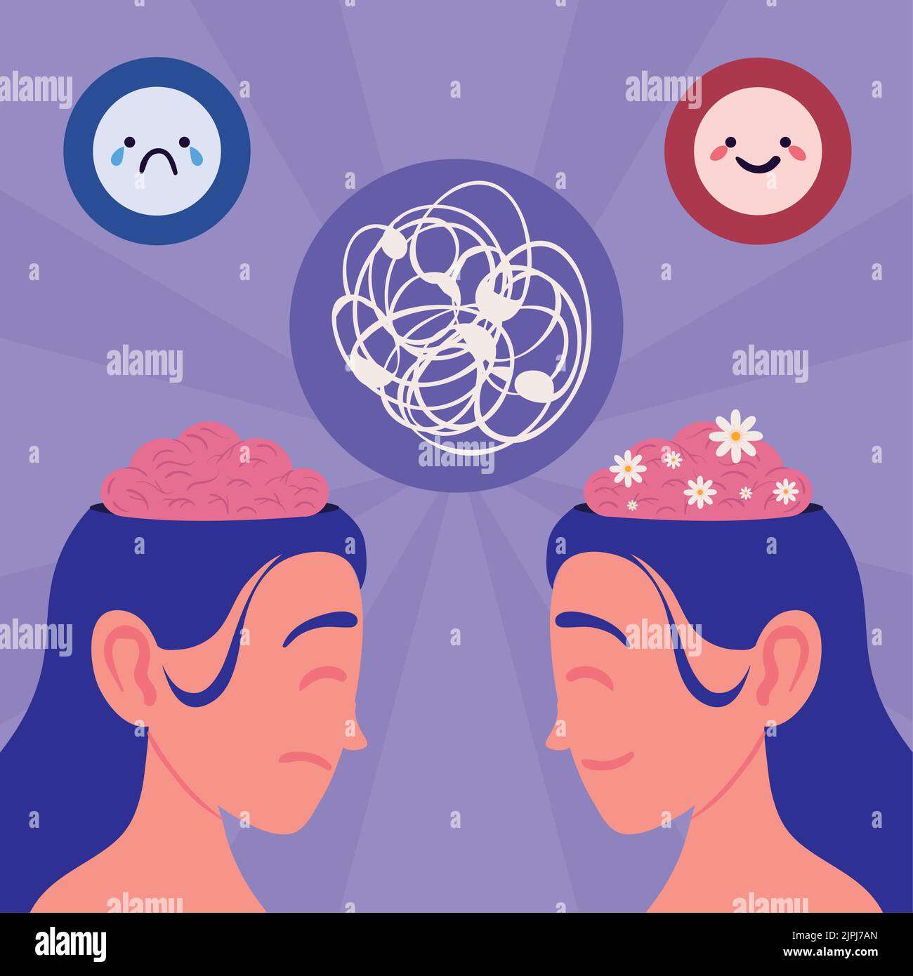 young woman mental health Stock Vector Image & Art - Alamy