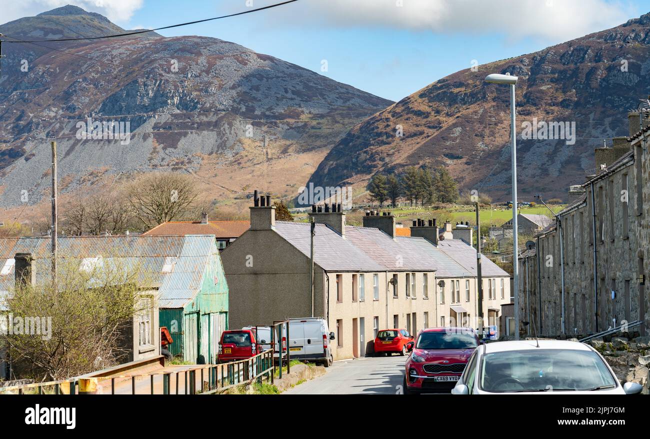 The Quarry Village of Trevor in Gwynedd, on the edge of the Rivals ...