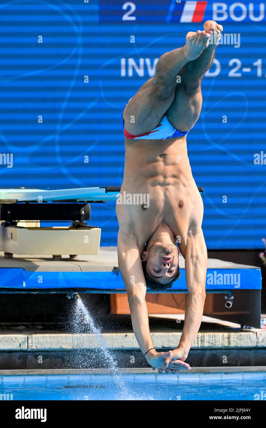 Roma, Italy. 18th Aug, 2022. BOUYER Jules FRA FRANCE1m Springboard Men ...