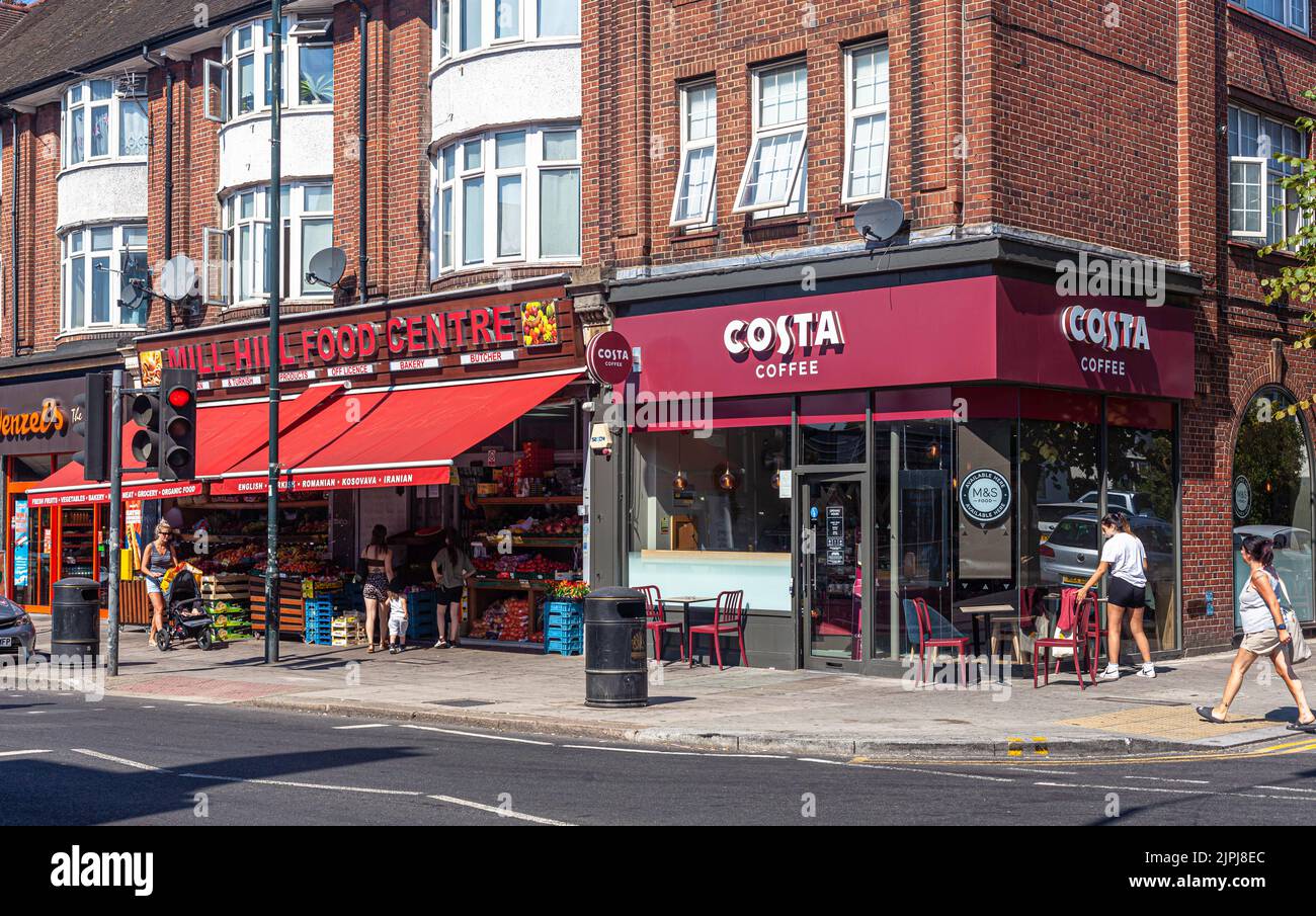 Shopfronts, Mill Hill, London, England, UK Stock Photo - Alamy