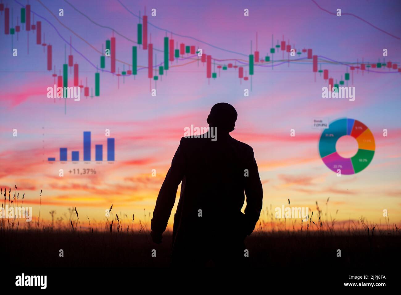 Stock market silhouette hi-res stock photography and images - Alamy