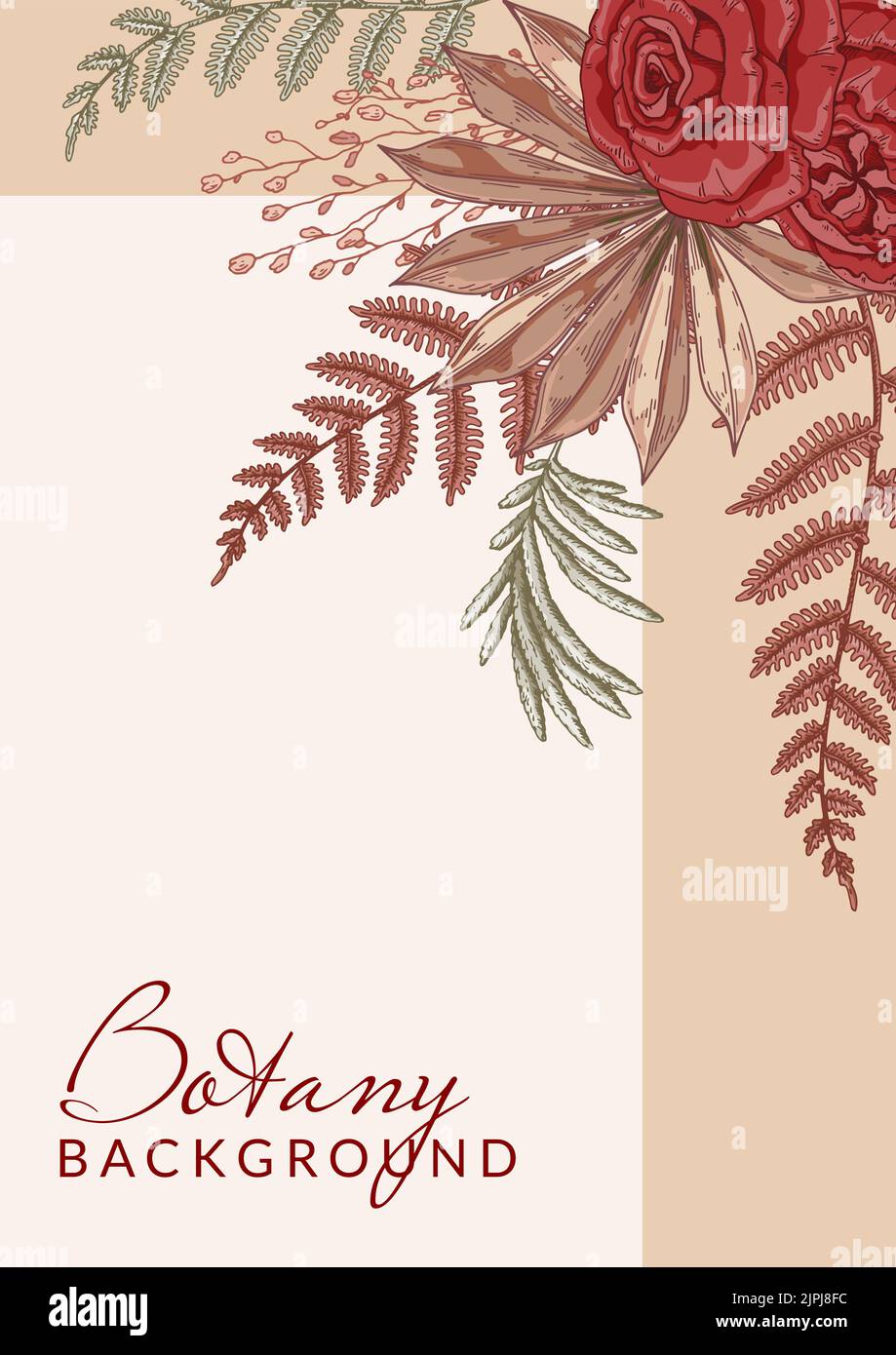 Autumn vertical background with modern floral elements. Social media ...