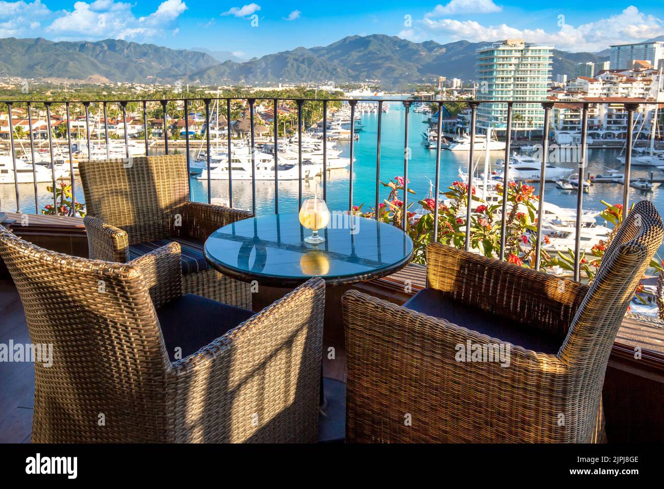 Mexico, Puerto Vallarta El Faro lighthouse with panoramic view of ...