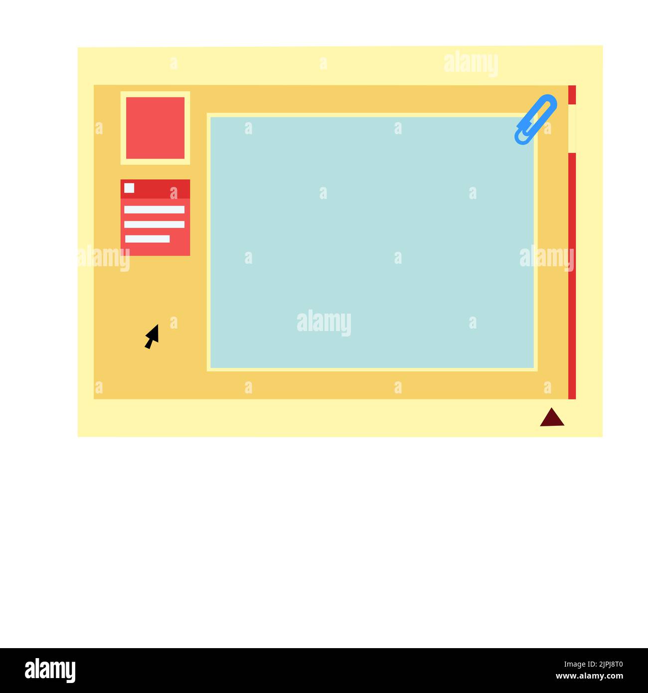 Office desk with photo frames Stock Vector Images - Alamy