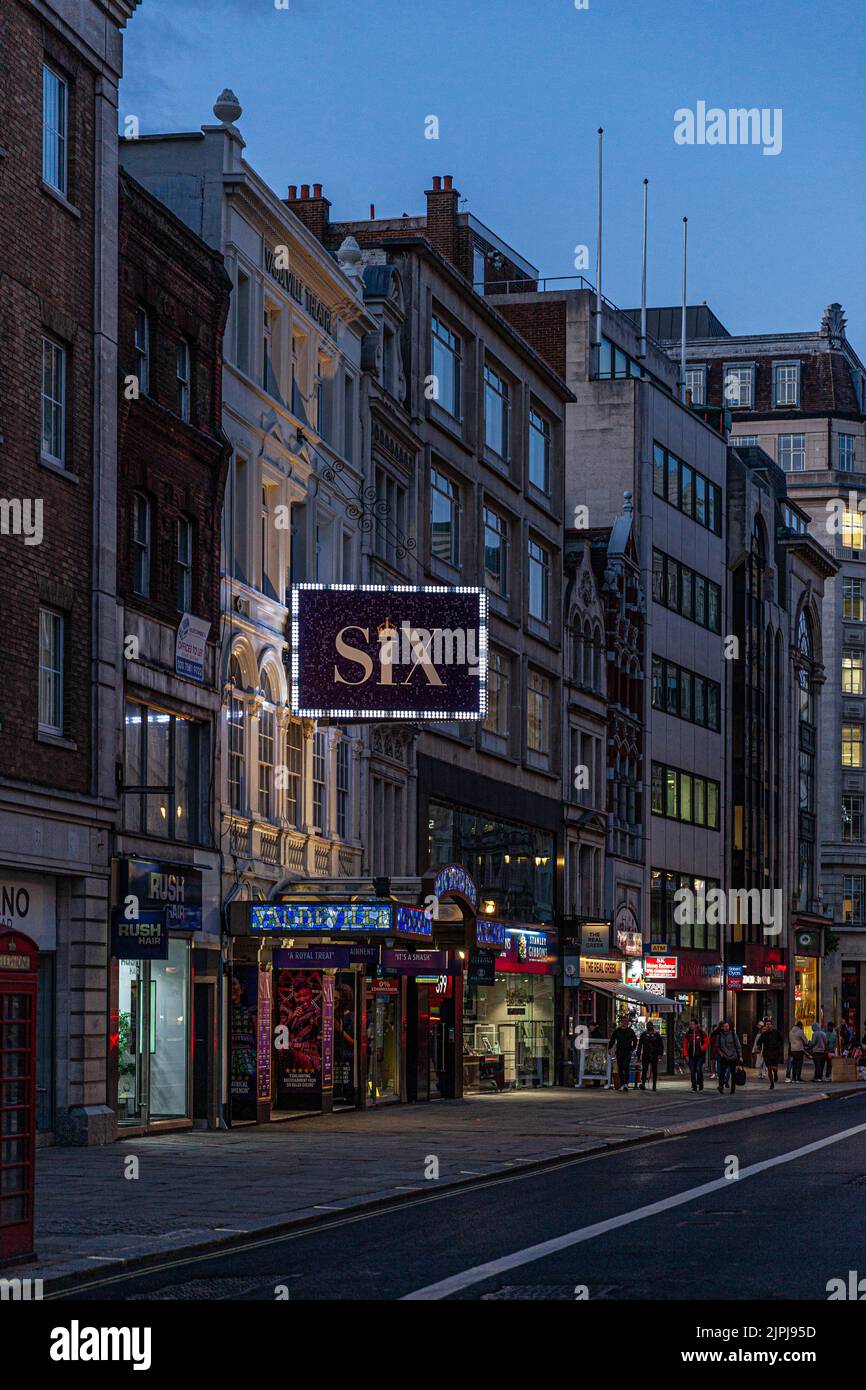 The Strand at night time, City of Westminster, London, England, UK ...