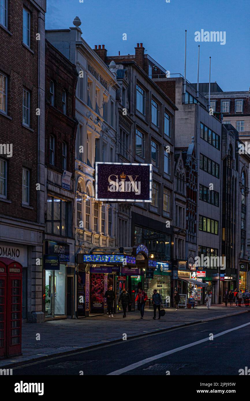 The Strand at night time, City of Westminster, London, England, UK ...