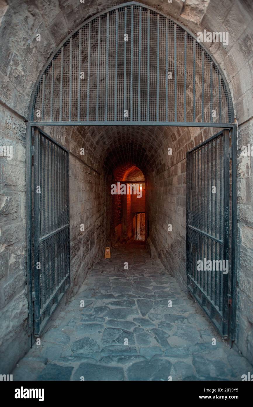 A vertical shot of historical castle gate in Gaziantep, Turkey Stock ...