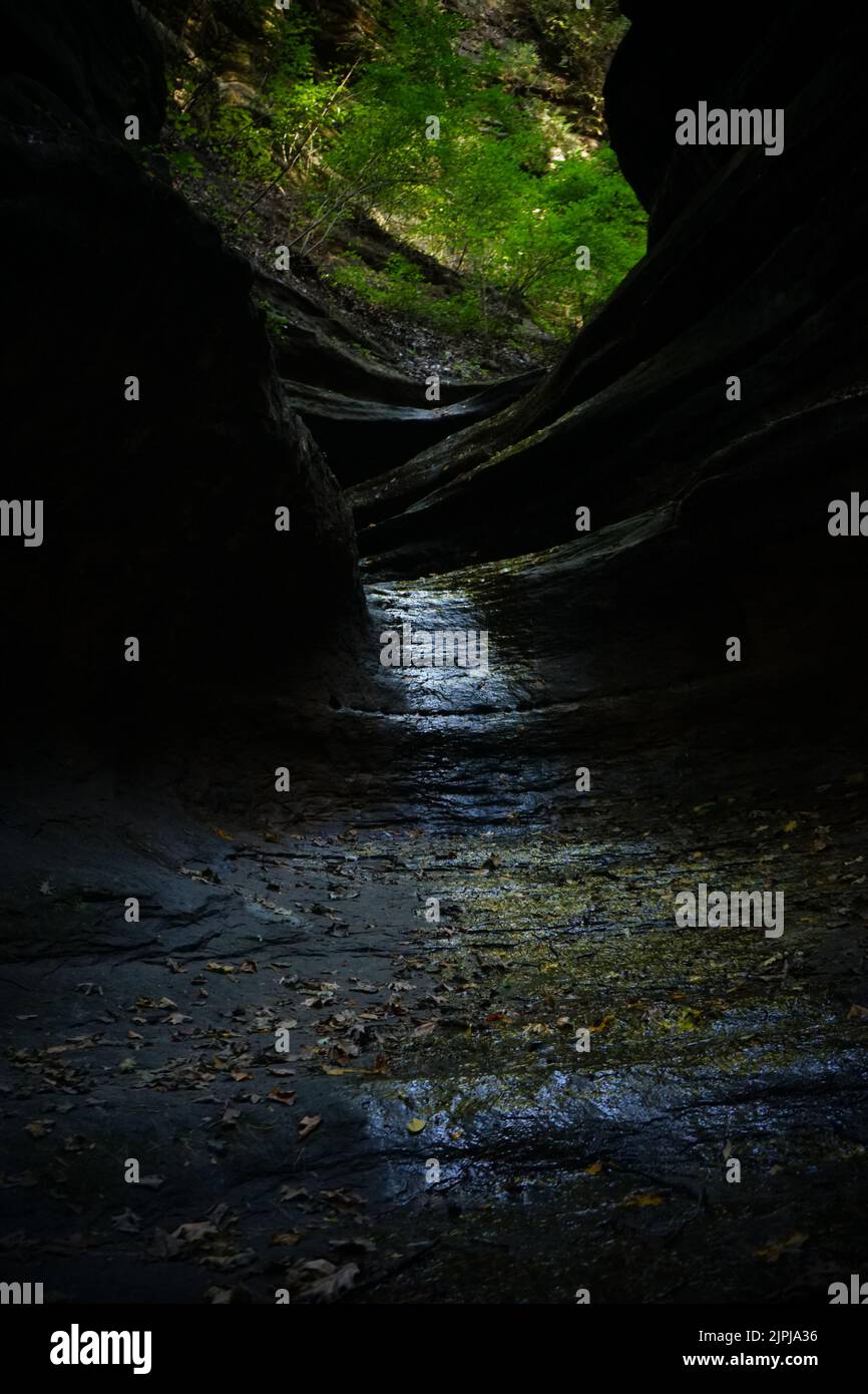 Dark cave from inside black hi-res stock photography and images - Alamy