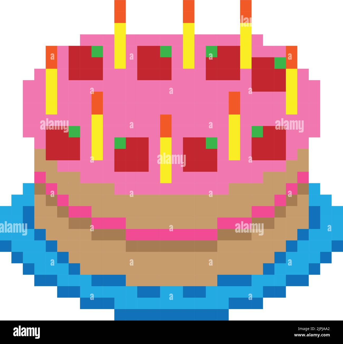 Cake pixel art Stock Vector Images - Alamy