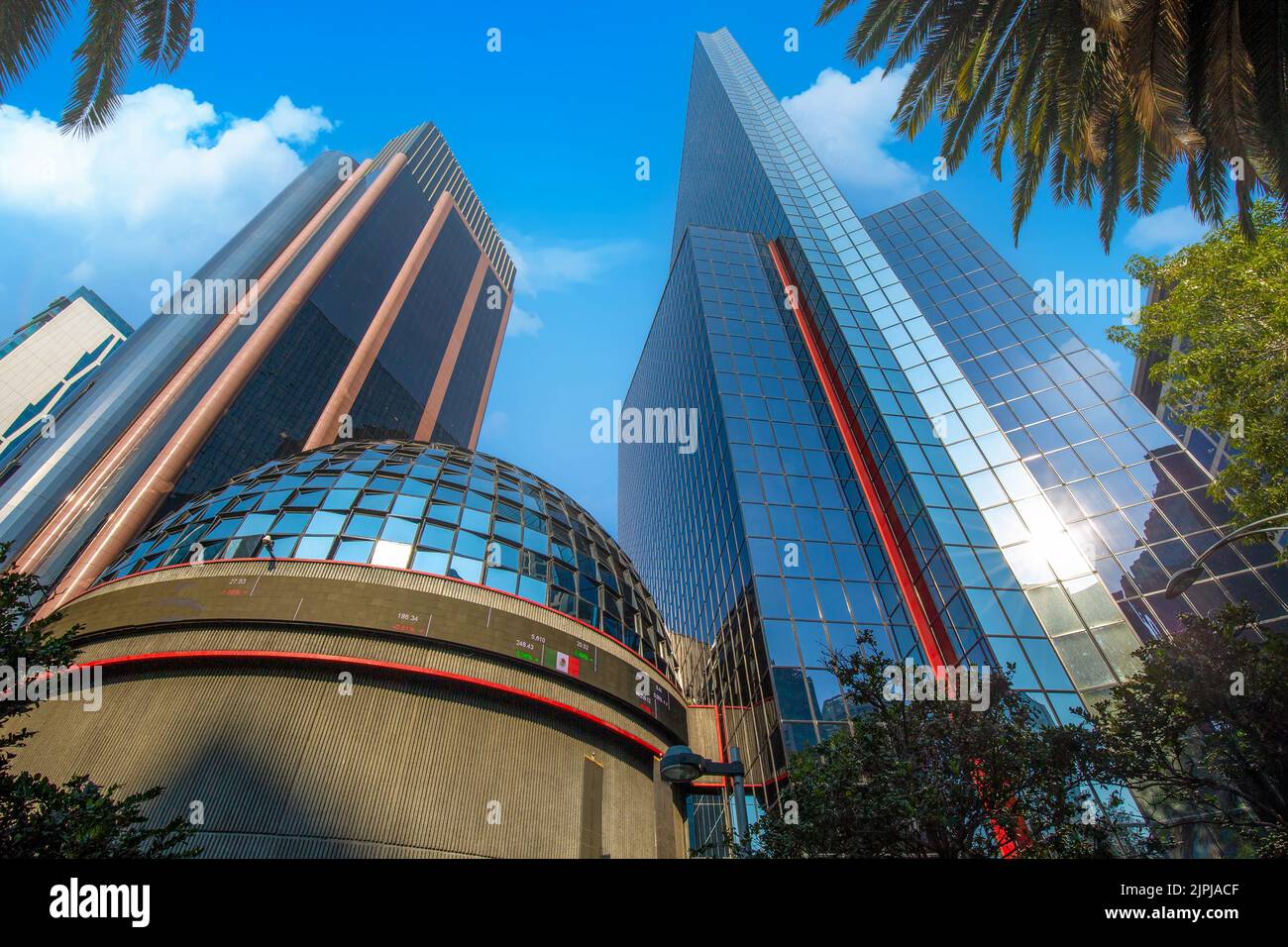 Mexico City stock exchange in Mexico located in financial center of ...