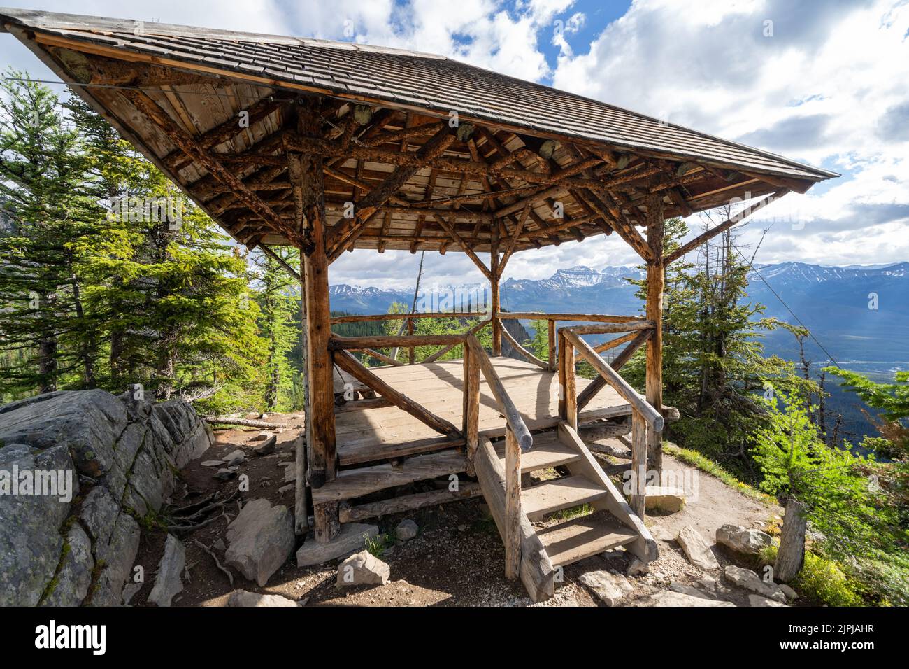 mall hut shelter at the top of Big Beehive in Banff National Park ...