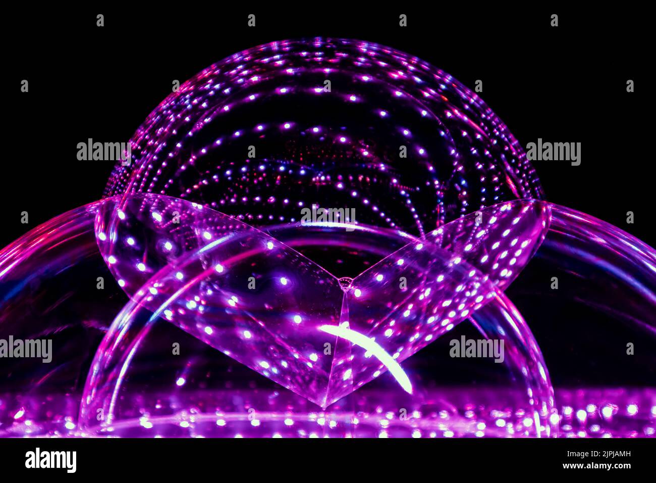 figure made with soap bubbles and light reflections, ideal for ...