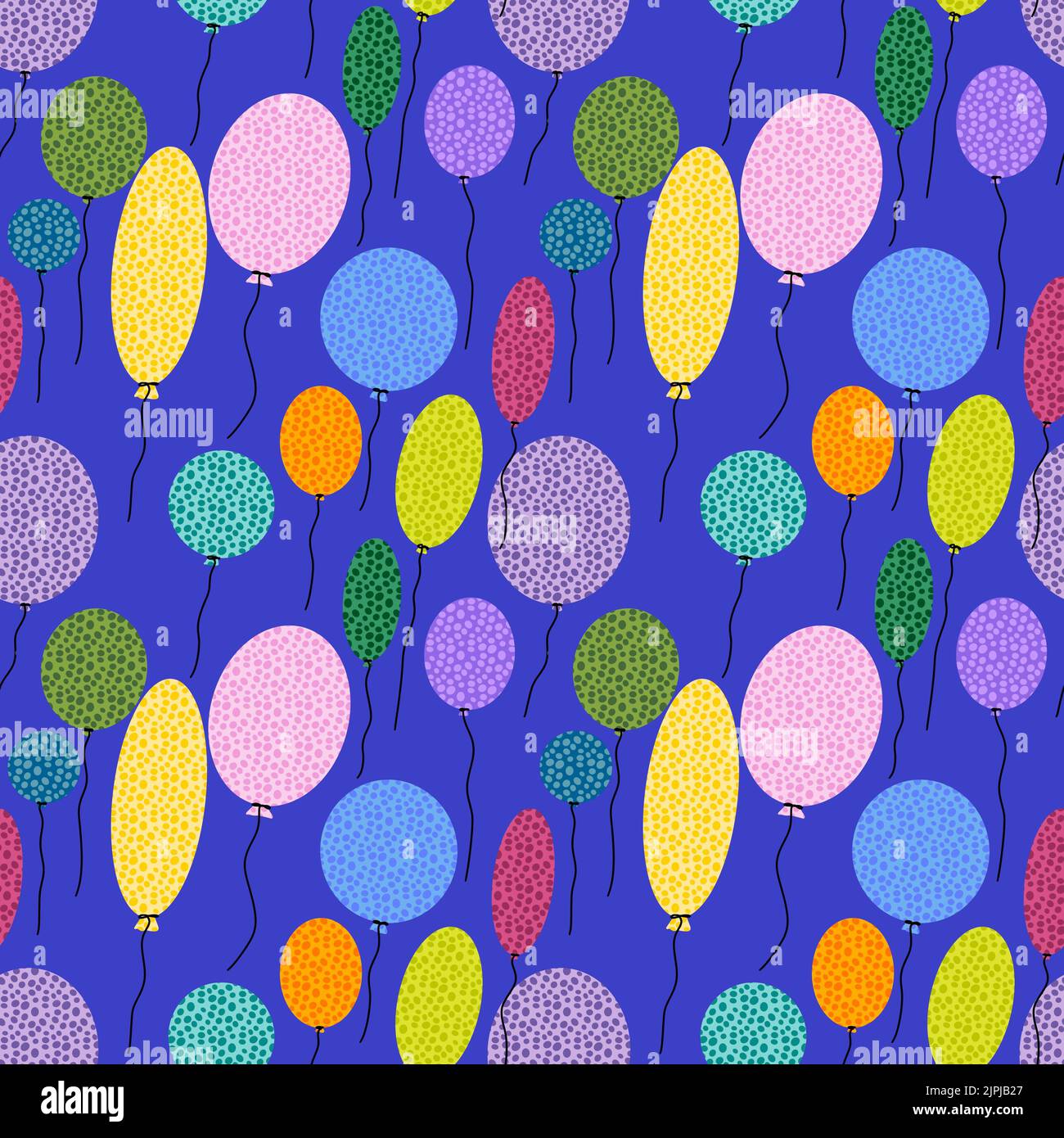 Birthday seamless bubble balloons pattern for festive wrapping paper ...