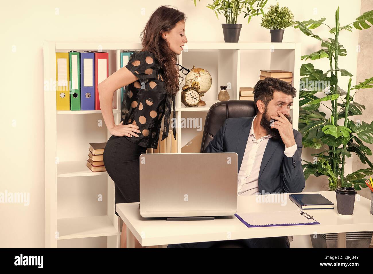 Flirting boss woman hi-res stock photography and images - Alamy