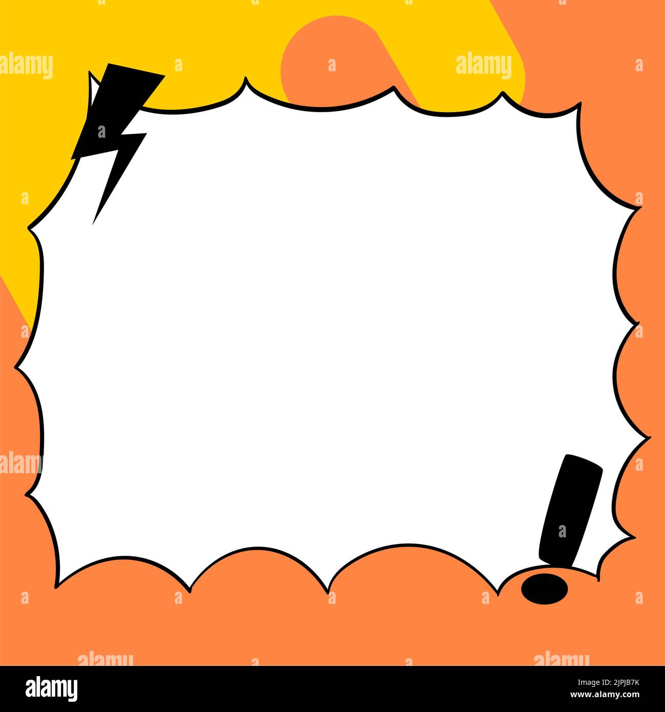 Comics Design Frames. Beautiful Photo Frame Set With Boom Bubbles For ...