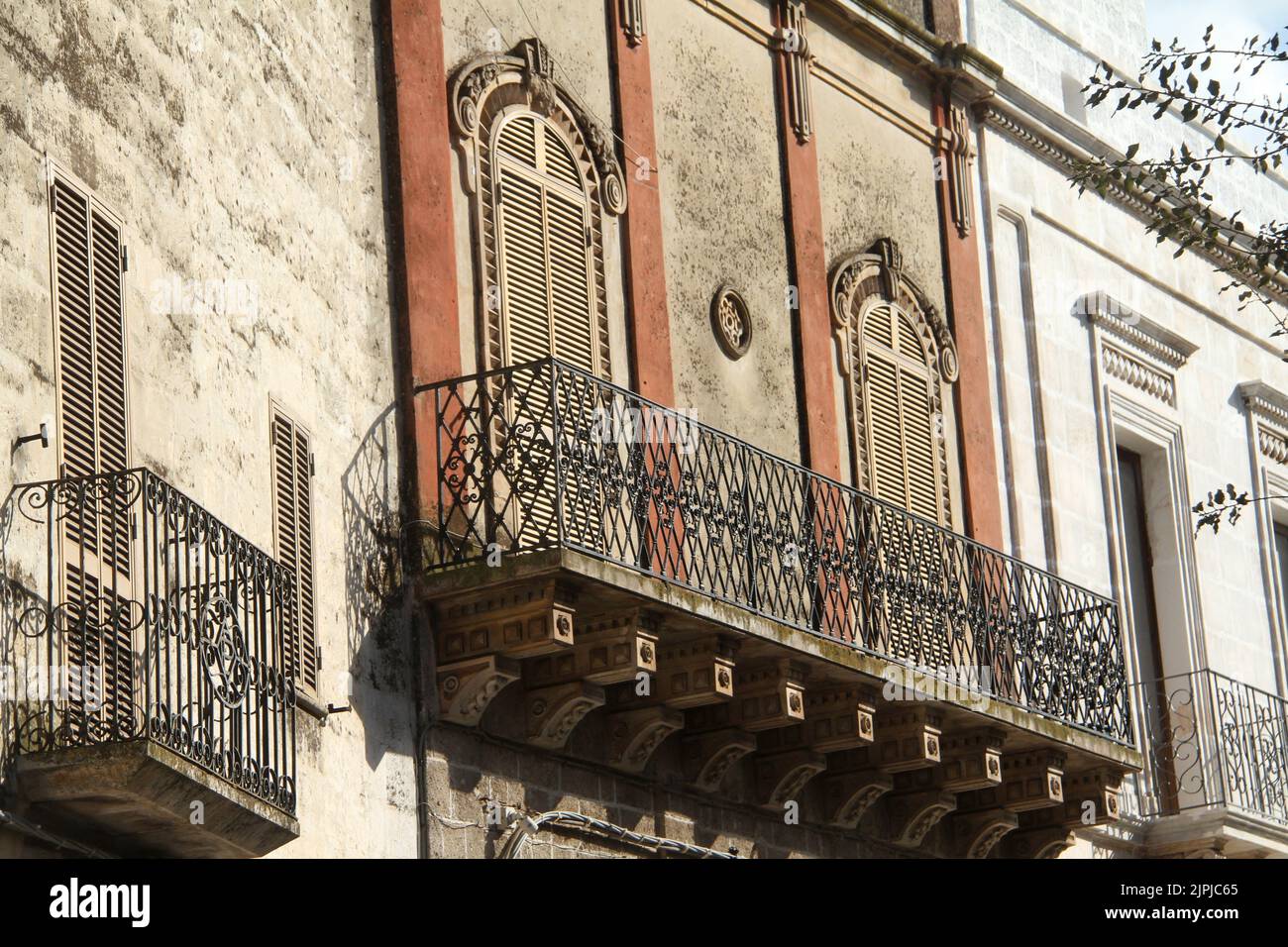 Old town buildings balcony shutters hi-res stock photography and images ...