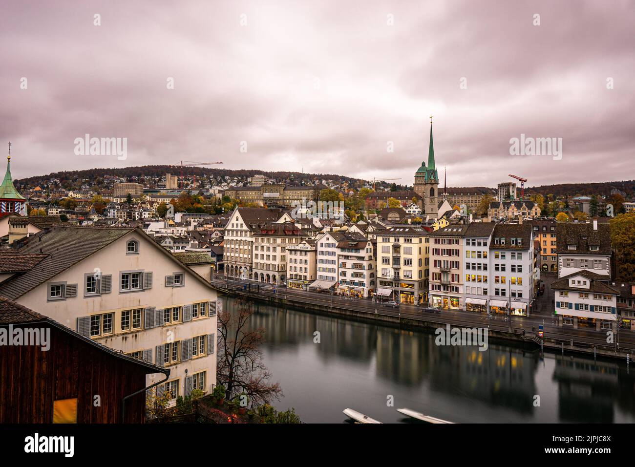 Beautiful view of the historic city center of Zurich in Switzerland ...