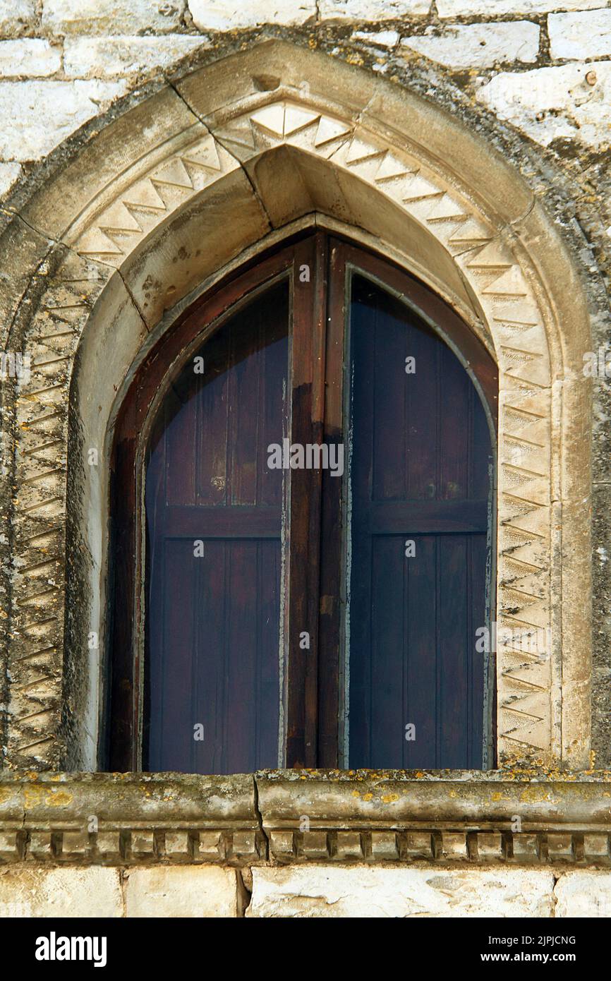 Carovigno, Italy. A lancet window on the exterior of the 14th century ...