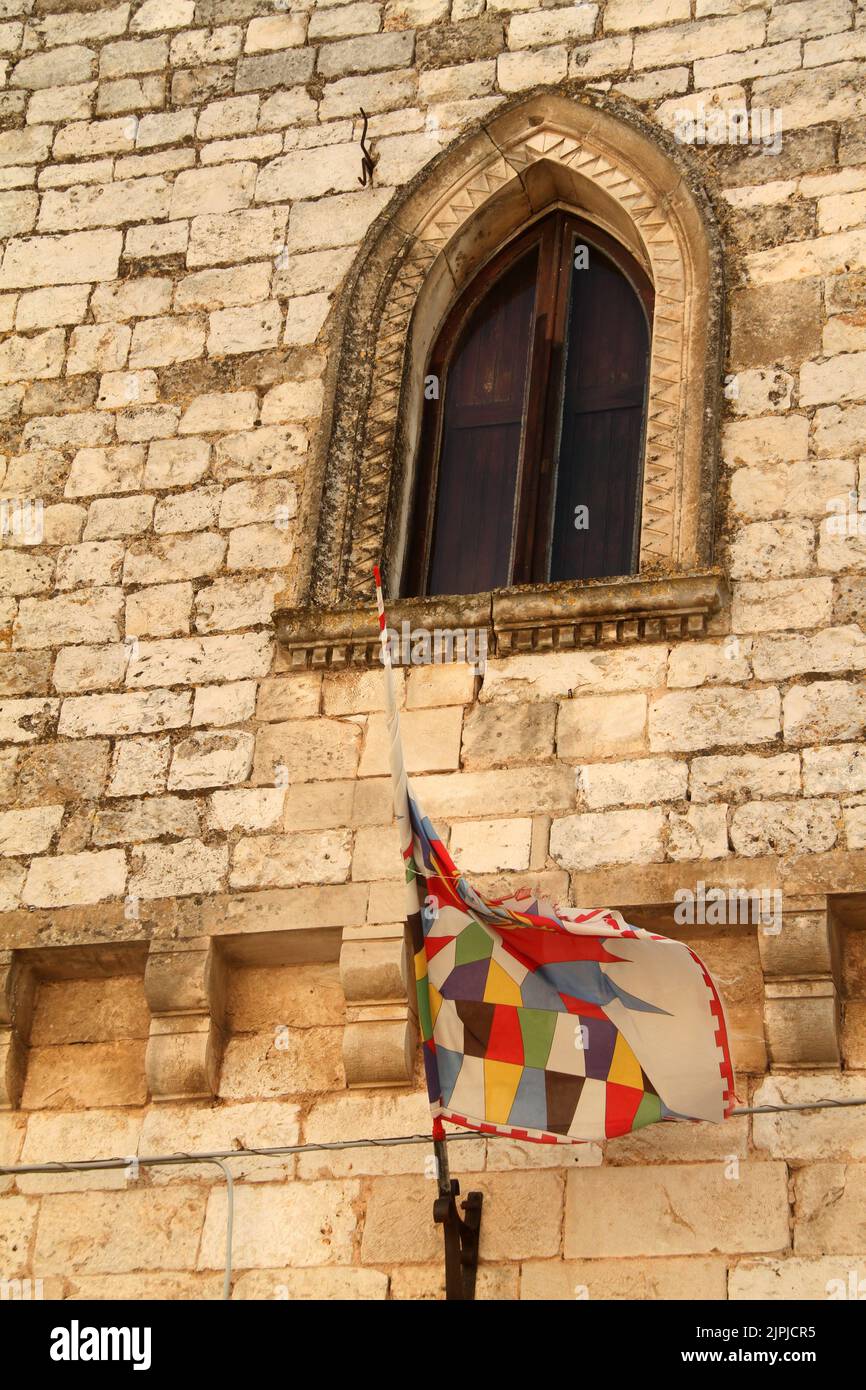 Carovigno, Italy. A lancet window on the exterior of the 14th century ...