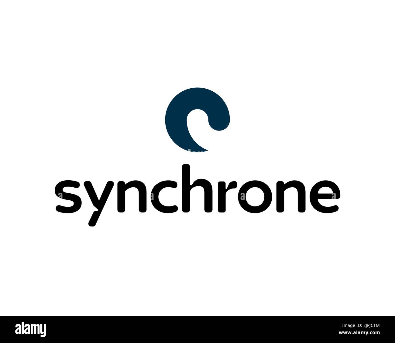 A minimalistic vector of a blue logo idea for Synchrone company on the ...