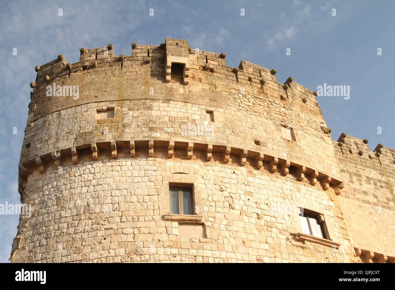 Carovigno, Italy. The lanceolate tower of the 14th century castle (Il ...