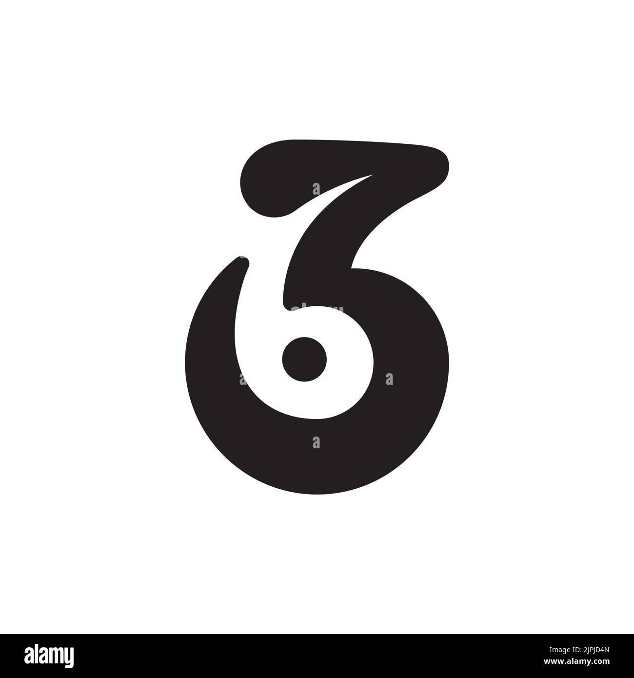 A vector of a black logo idea for a company with the number three on ...