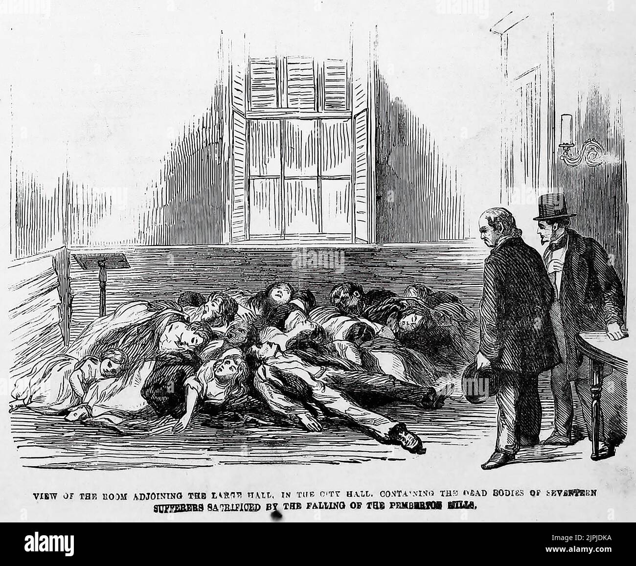 View of the room adjoining the large hall, in the City Hall, containing ...