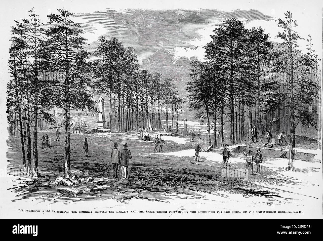 The Pemberton Mills catastrophe - The cemetery - Showing the locality ...