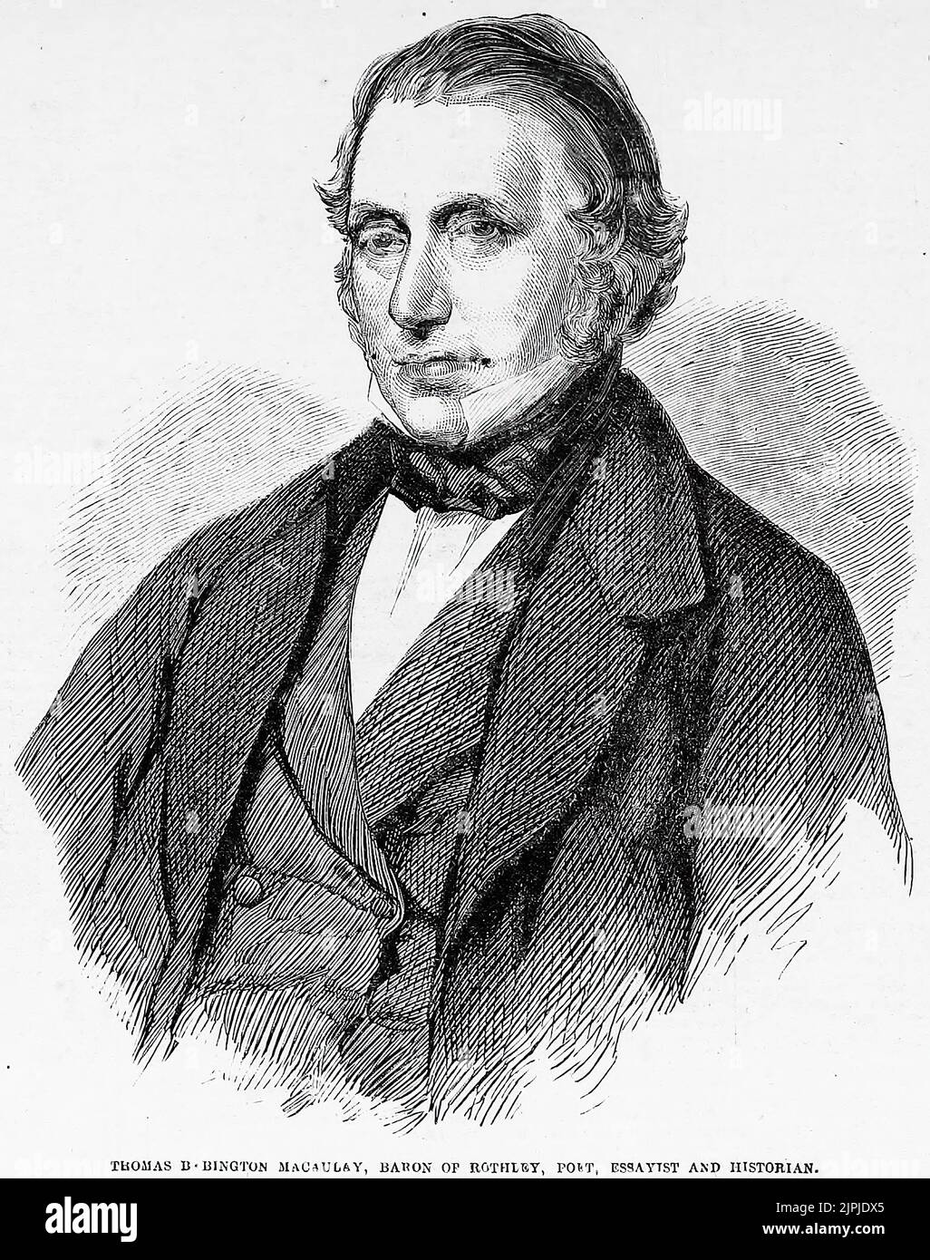 Portrait of Thomas Babington Macaulay, Baron of Rothley, poet, essayist ...