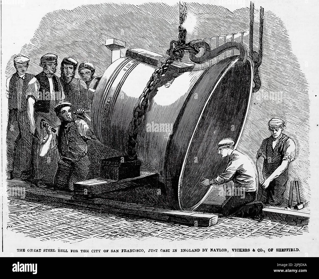 Great steel bell for the city of San Francisco, California, just cast ...