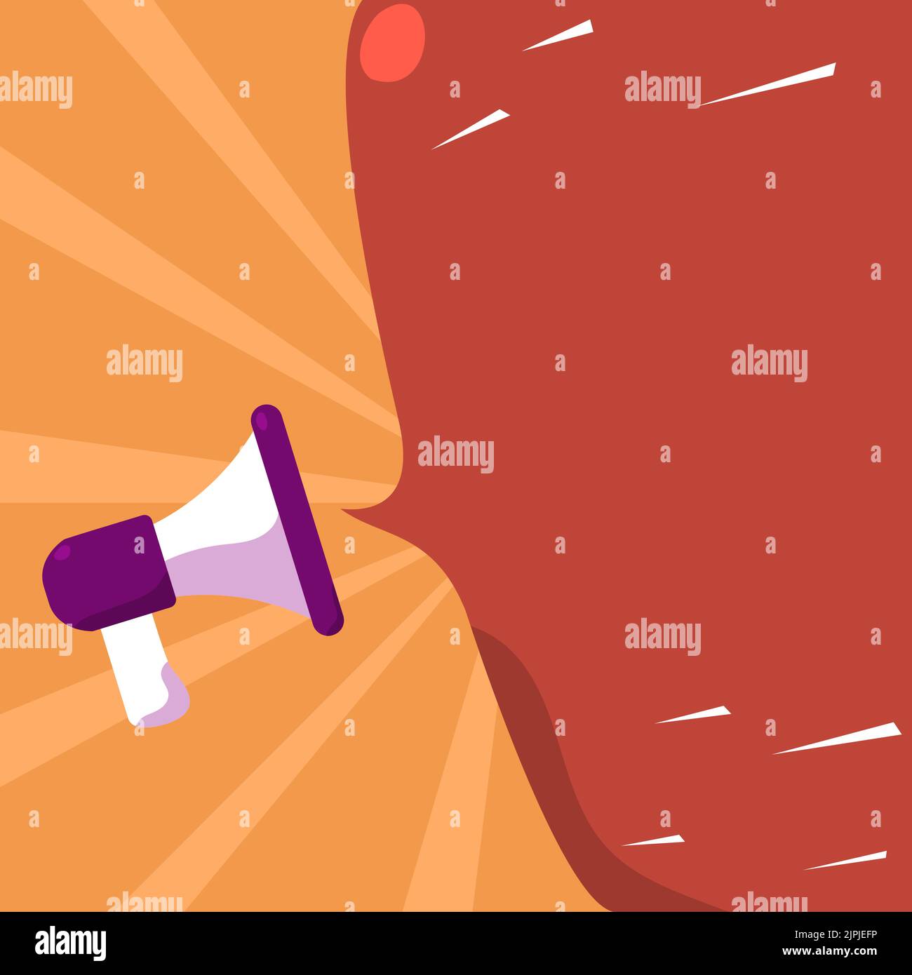 Megaphone Drawing With Conversation Bubble Showing New Announcement ...