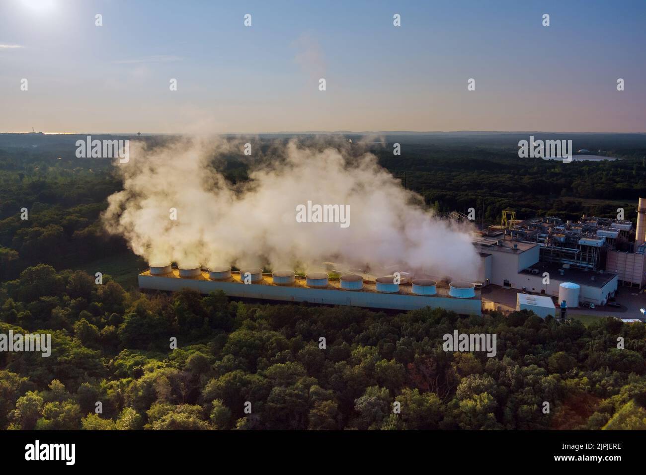 industry, factory, gas fired power station, drohnenflug, industries ...