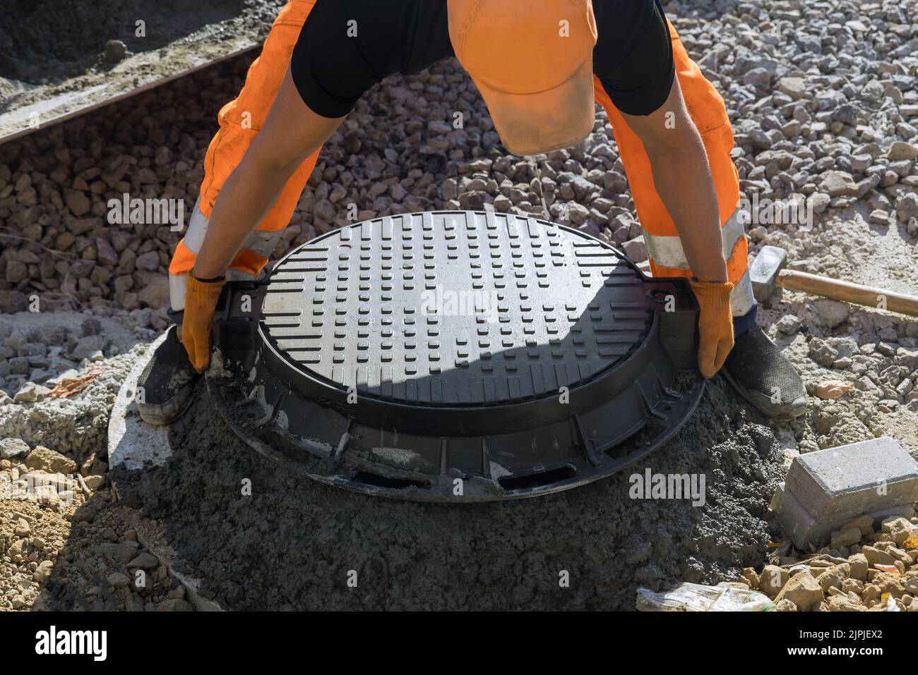 road construction, drainage, manhole, construction, road constructions ...