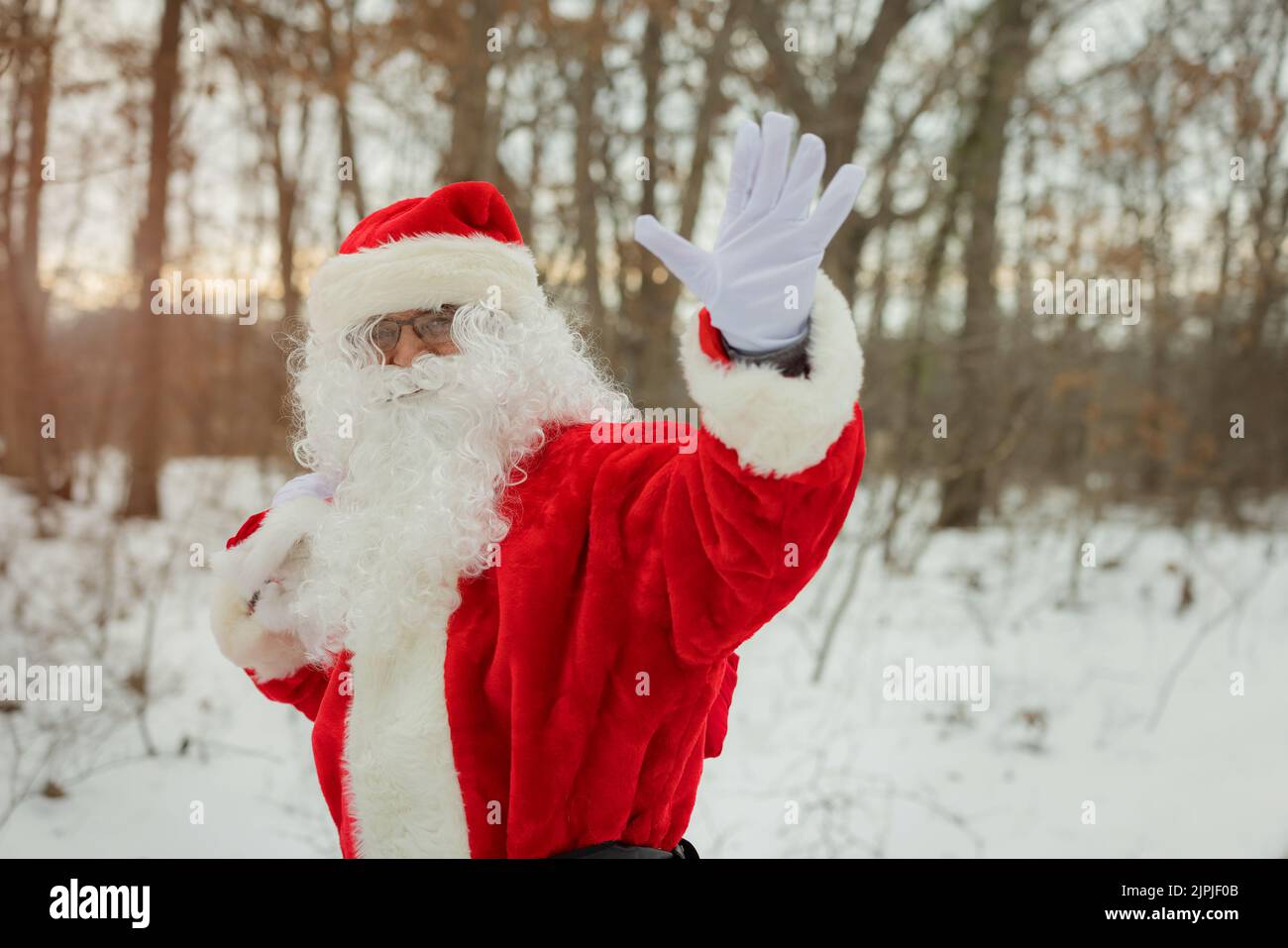 santa clause, waving, santa Stock Photo - Alamy