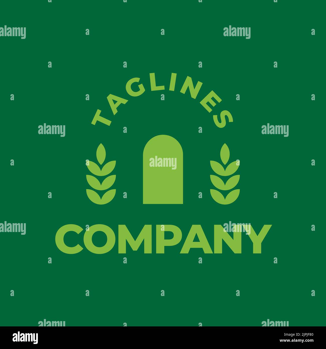 A vector of a green logo idea for a company with taglines Stock Vector ...