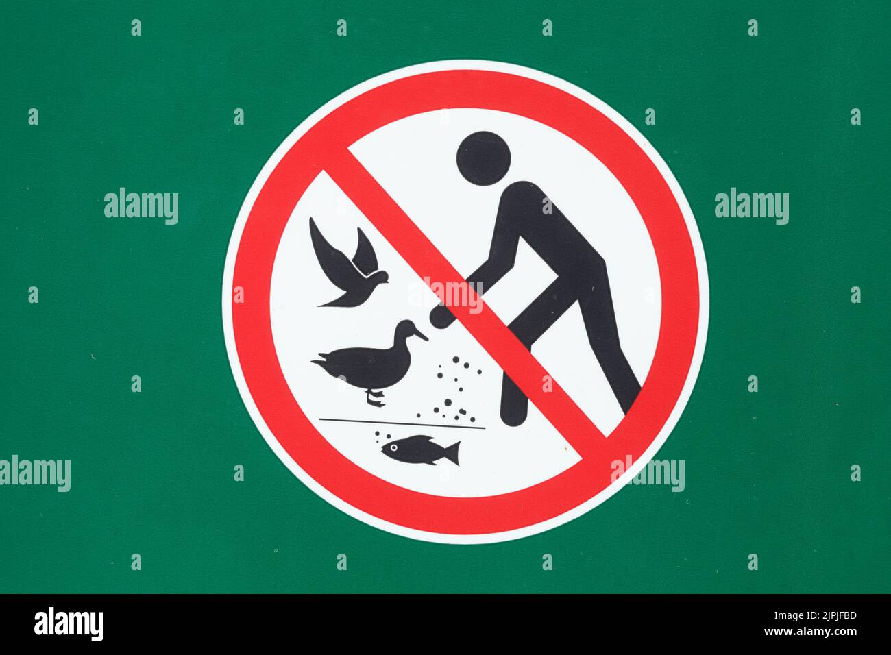 information sign, no feeding, information signs Stock Photo - Alamy