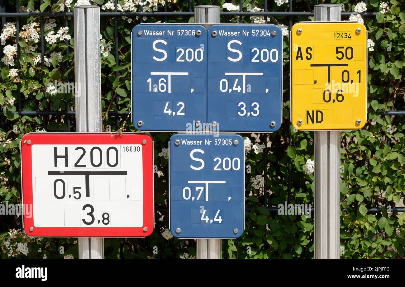 information sign, slide plate, information signs, slide plates Stock ...