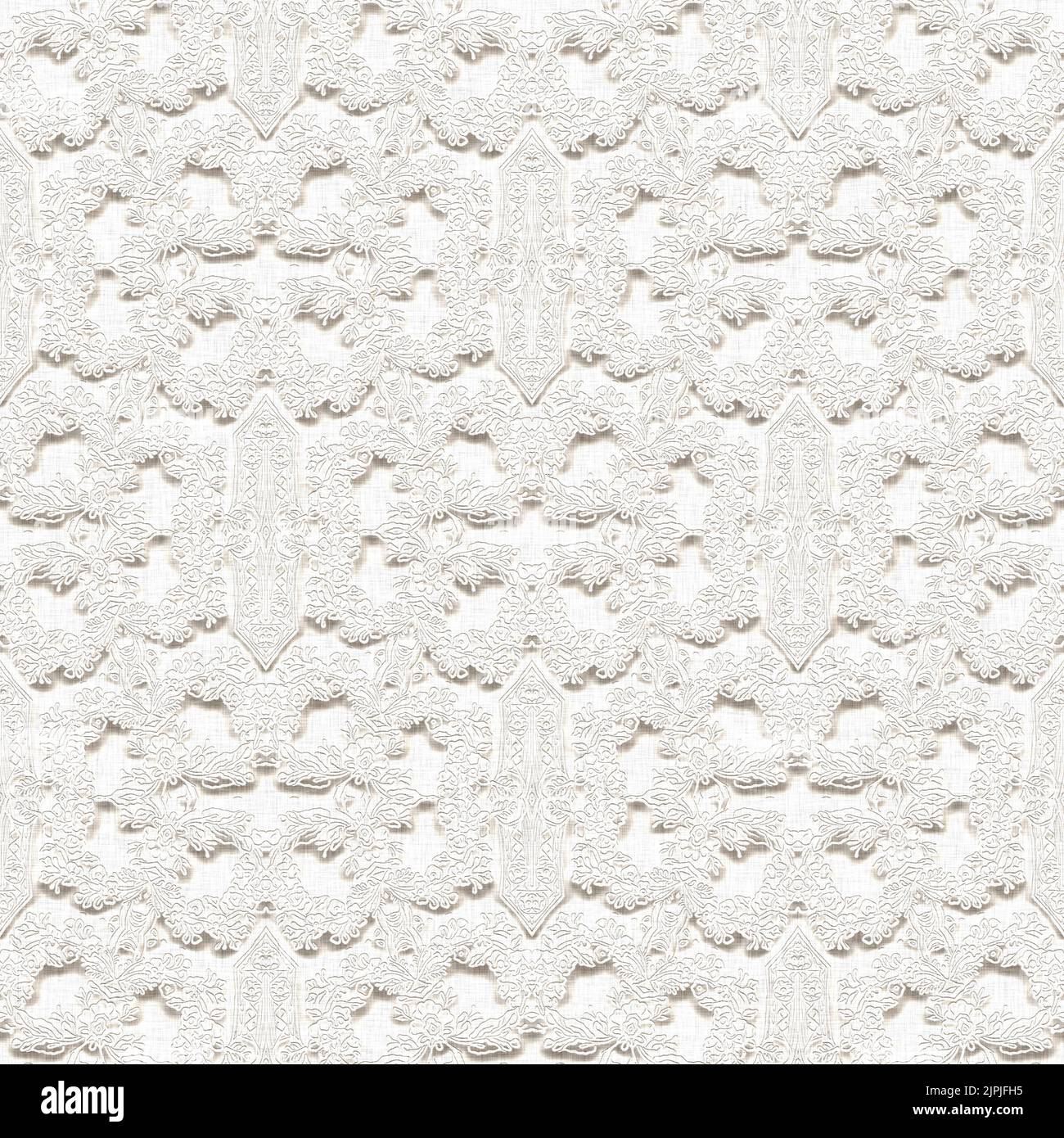 White on White linen lace effect background. Minimal stylish wedding ...