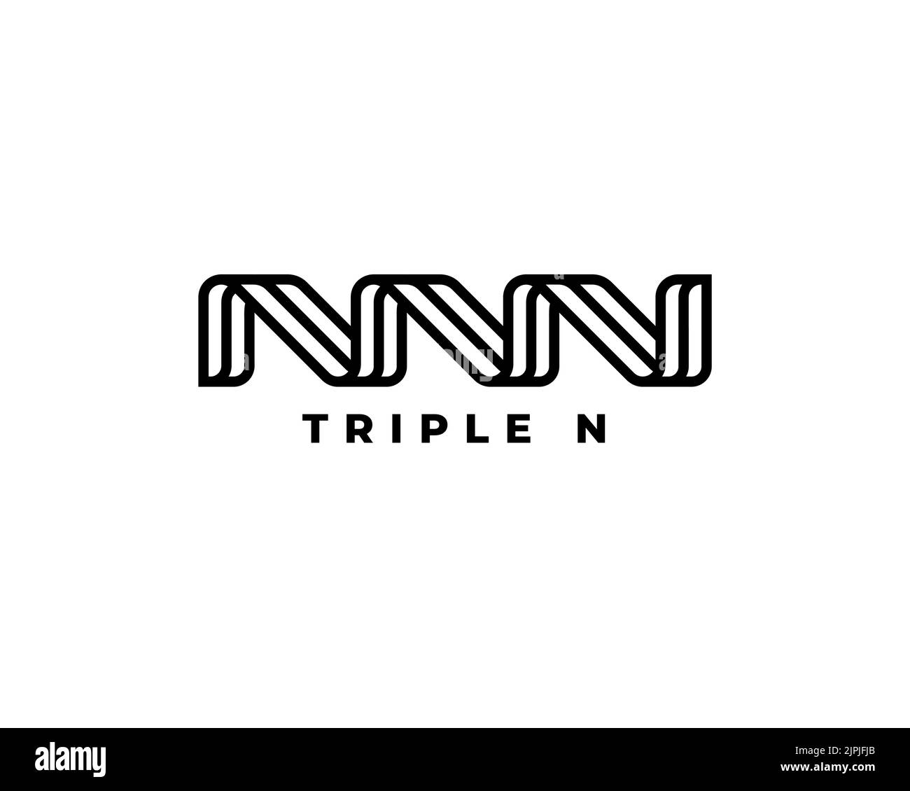 A vector of a black logo idea for Triple N company on the white background Stock Vector Image ...