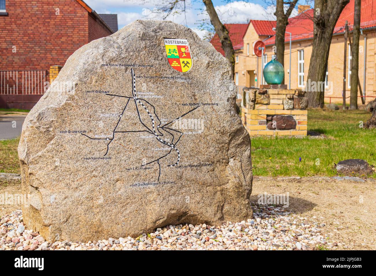 plaque, pit mine, kostebrau, plaques, pit mines Stock Photo - Alamy