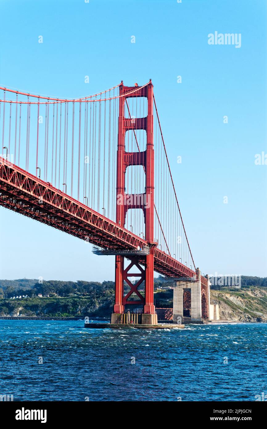 SAN FRANCISCO, CALIFORNIA - April 25, 2022: The Golden Gate Bridge is a ...
