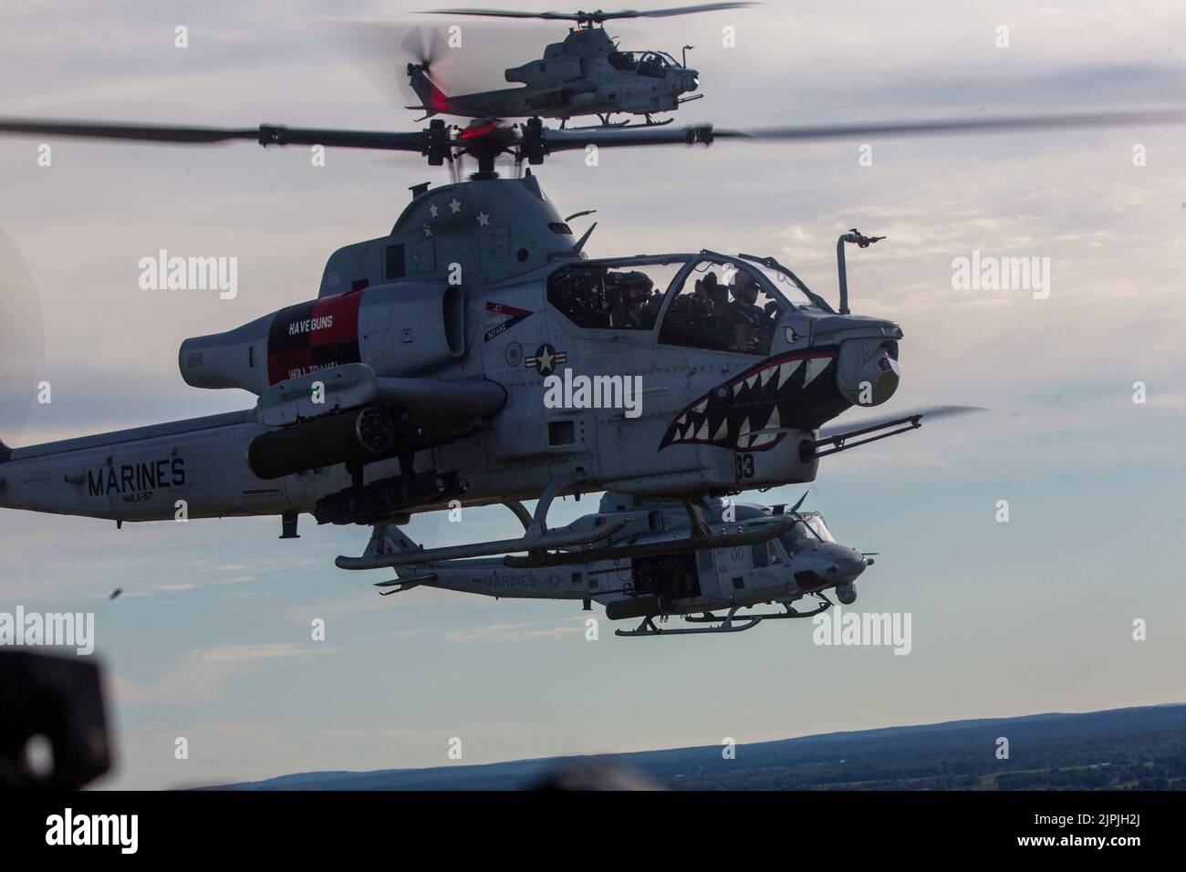 U S Marine Corps Ah 1z Vipers And Uh 1y Venom Assigned To Marine Light