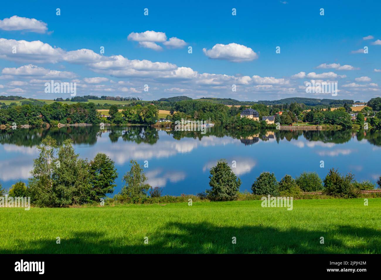 lake, reservoir, White Elster, talsperre pirk, lakes, reservoirs Stock ...