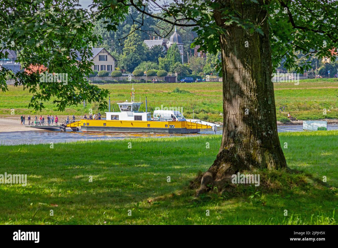 River landscape with ferry hi-res stock photography and images - Alamy