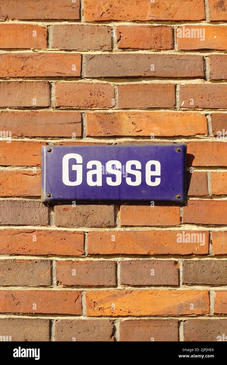 street sign, alley, street signs, alleys Stock Photo - Alamy