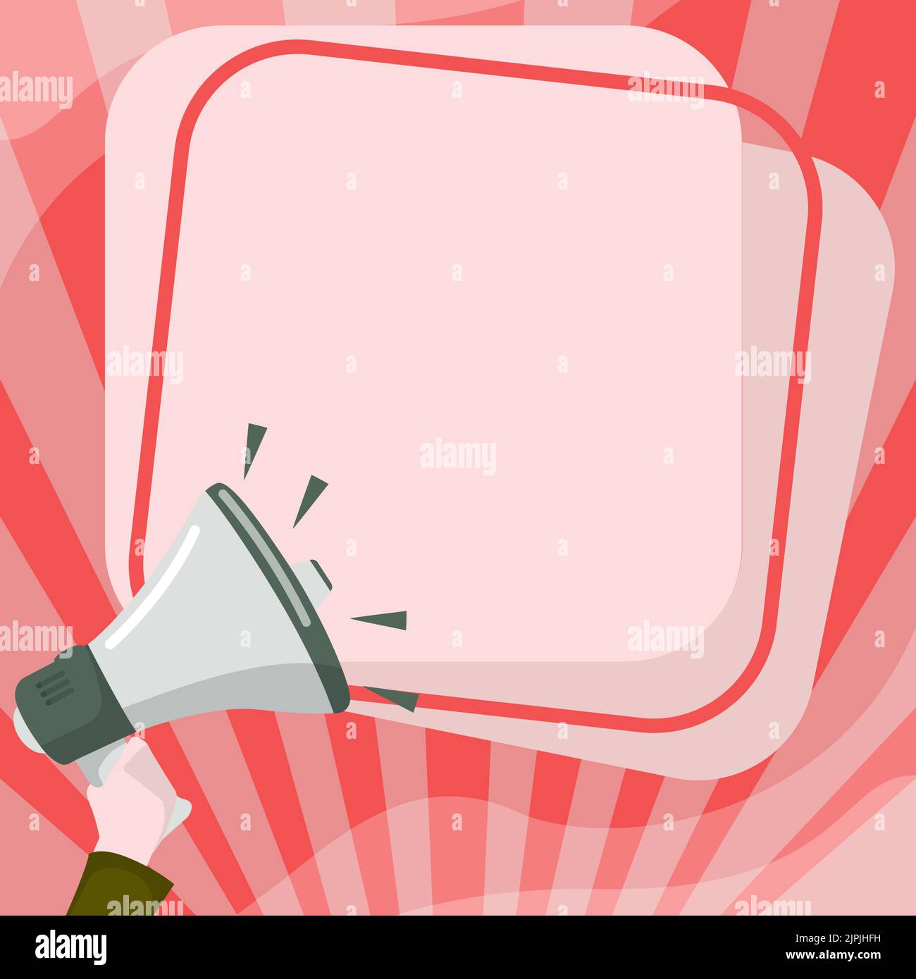 Illustration Of Hand Holding Megaphone Making Loudly Wonderful New ...